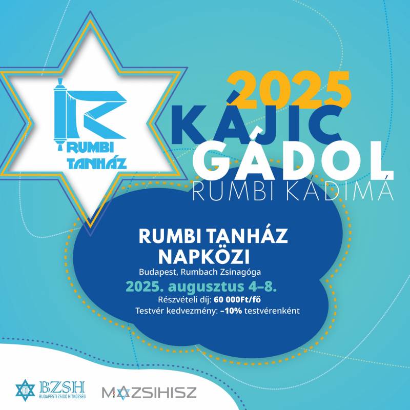 RUMBI TANHÁZ NAPKÖZI – Nyári élmények a Rumbach zsinagógában! | Mazsihisz